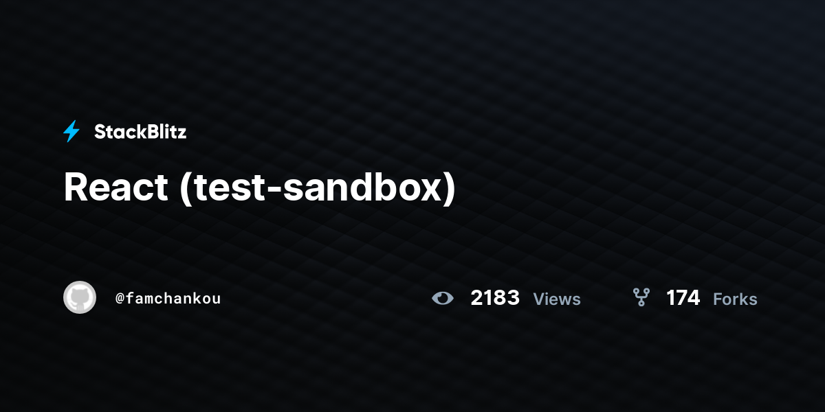 React (test-sandbox) - StackBlitz