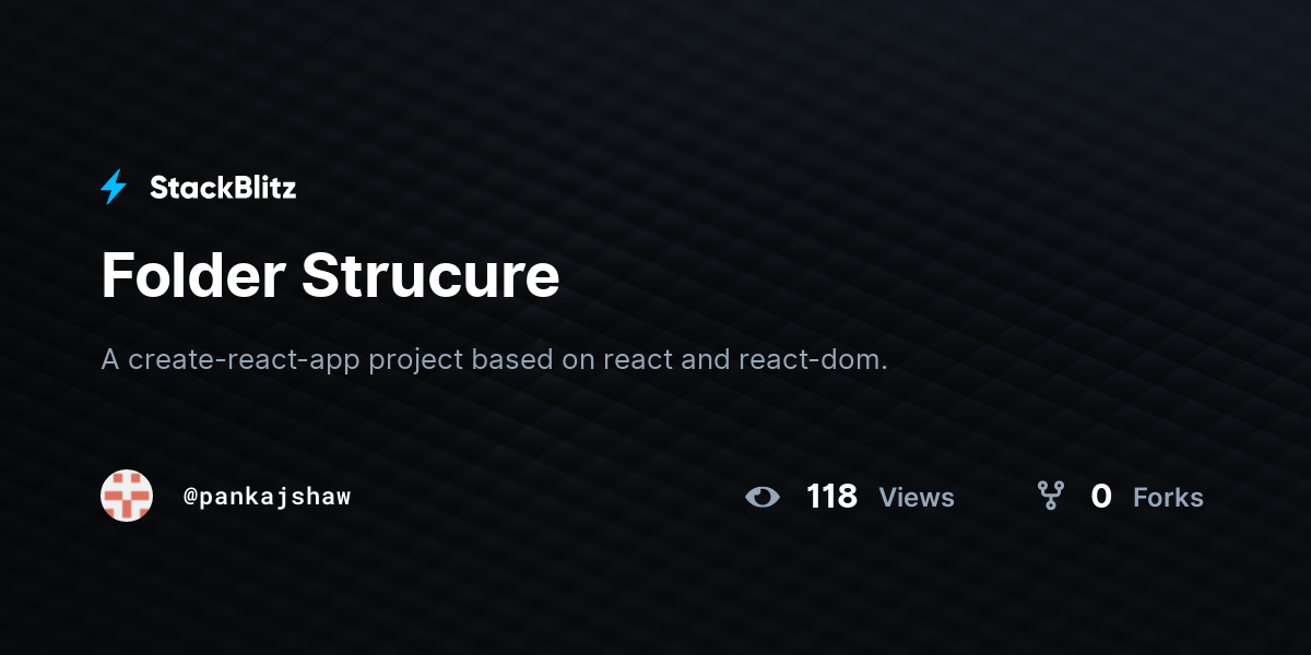 Folder Strucure - StackBlitz