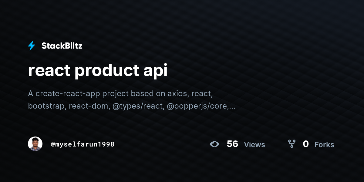 react product api - StackBlitz