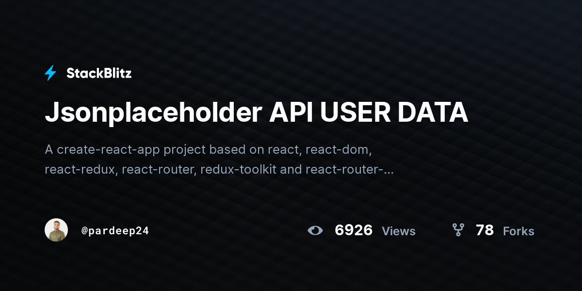 Jsonplaceholder Api User Data Stackblitz 3274