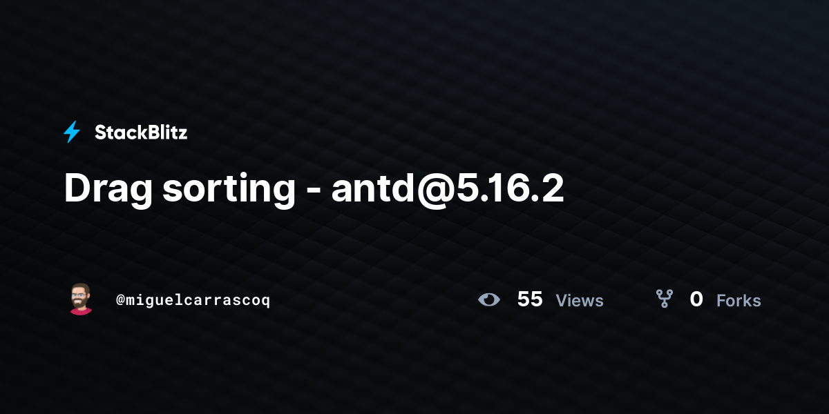 Drag sorting - antd@5.16.2 - StackBlitz