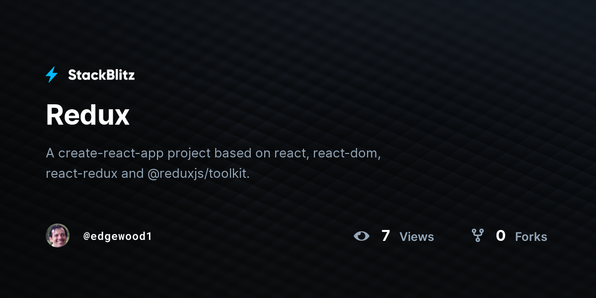 Redux - StackBlitz Redux - StackBlitz