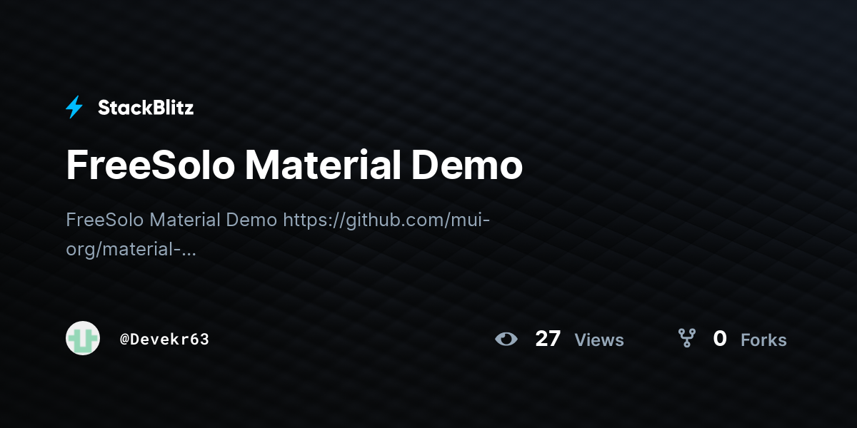 FreeSolo Material Demo - StackBlitz