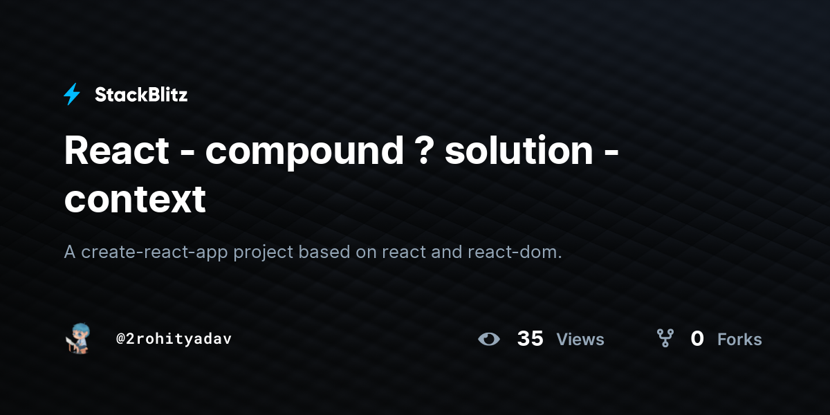 React - compound ? solution - context - StackBlitz