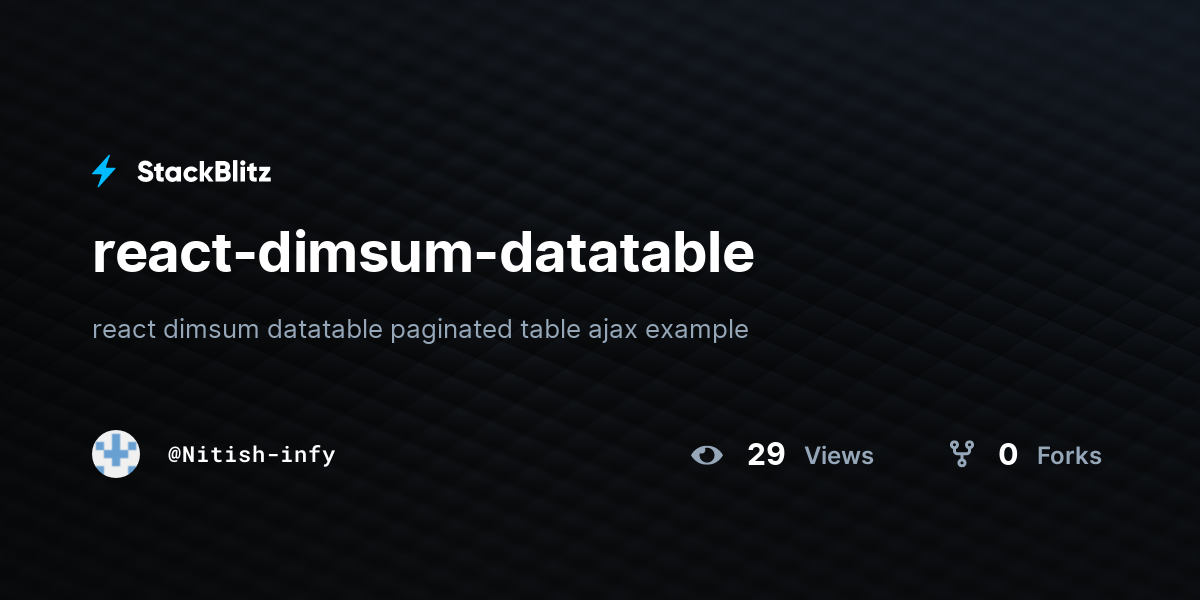 react-dimsum-datatable - StackBlitz react-dimsum-datatable - StackBlitz