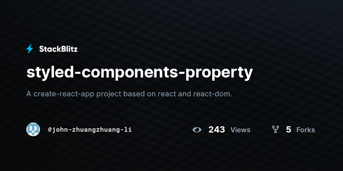 styled-components-property - StackBlitz