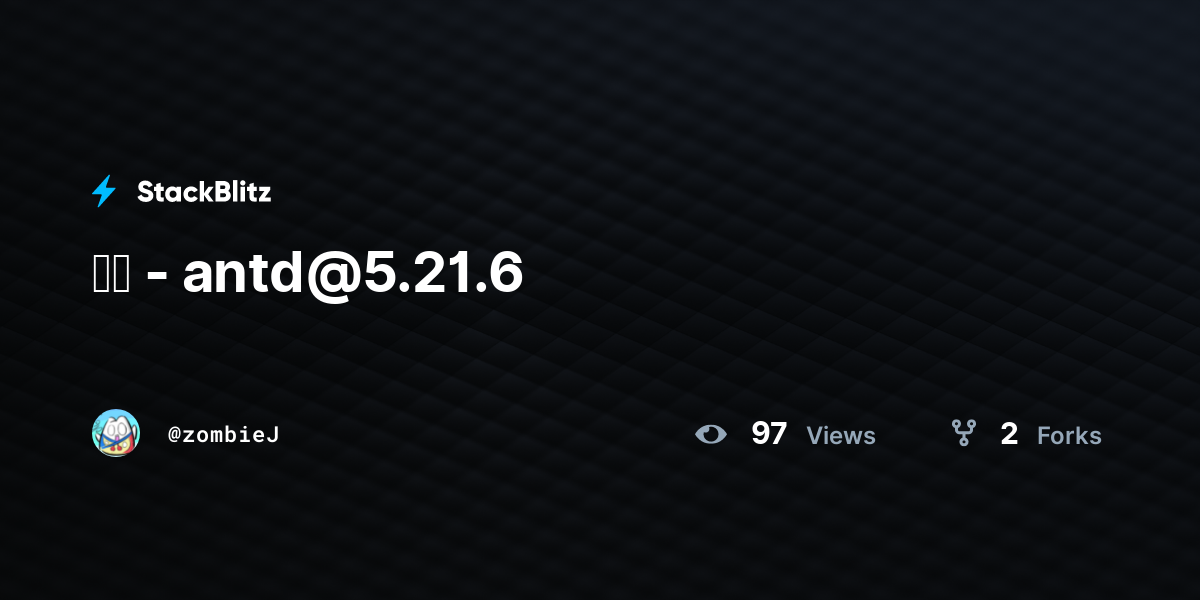 基本 - antd@5.21.6 - StackBlitz