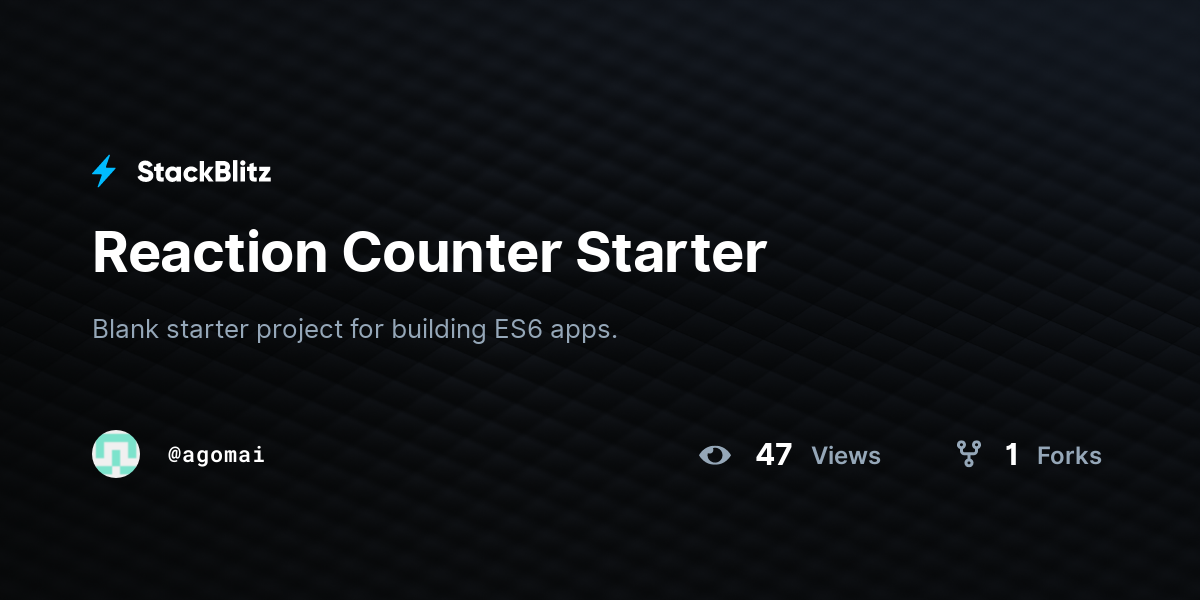 Reaction Counter Starter - StackBlitz