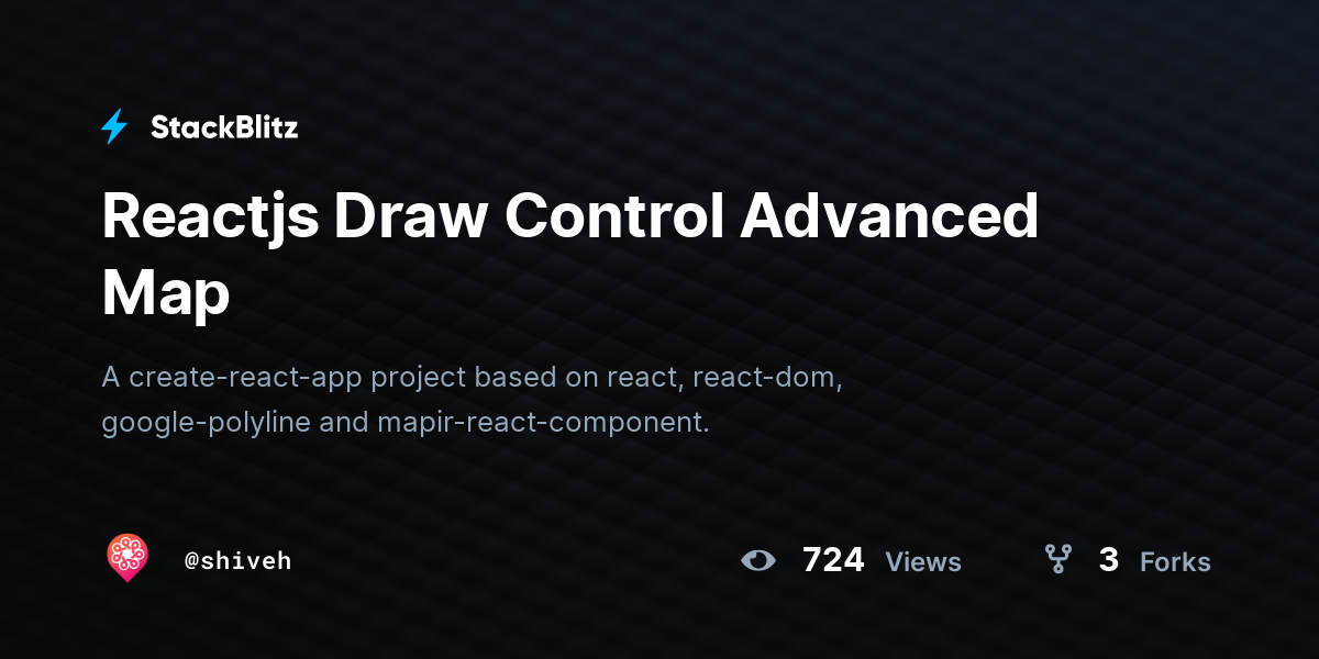 Reactjs Draw Control Advanced Map - StackBlitz Reactjs Draw Control Advanced Map - StackBlitz