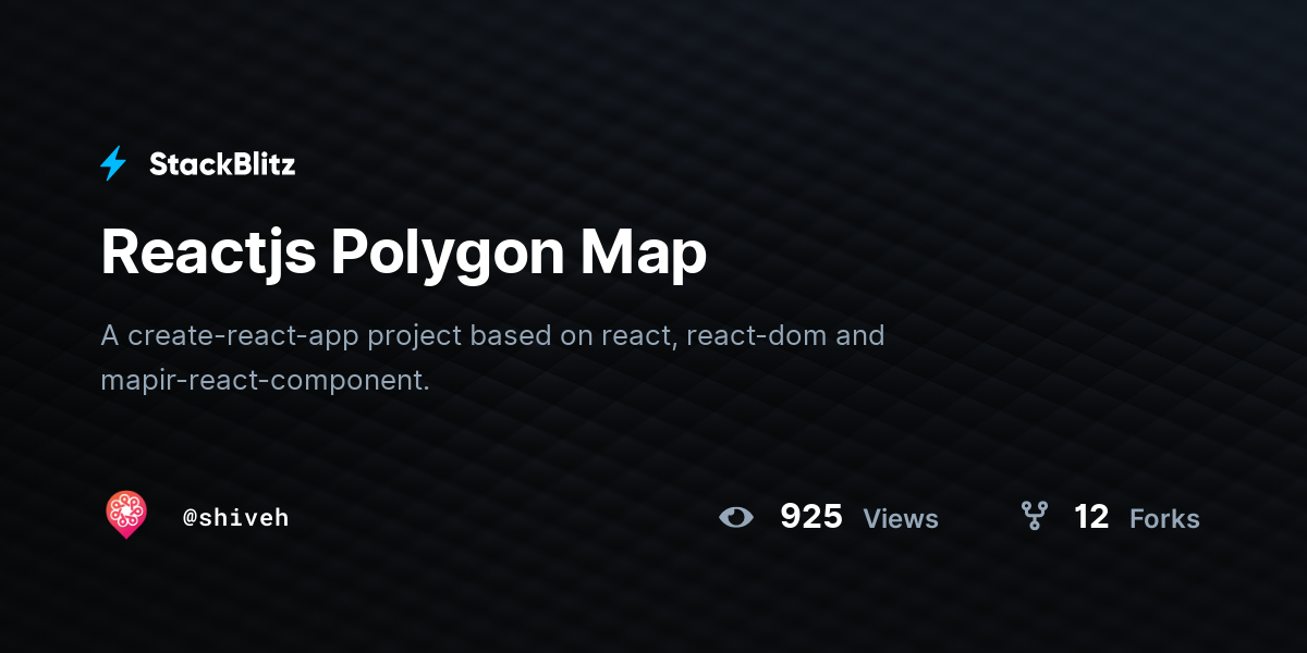 Reactjs Polygon Map - StackBlitz