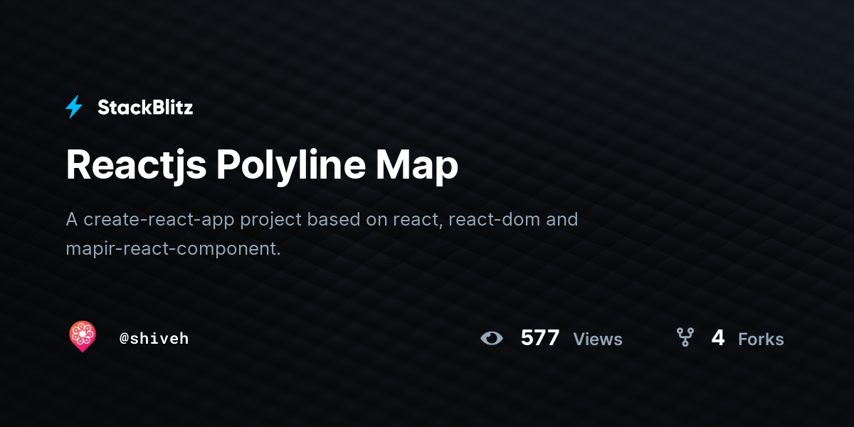 Reactjs Polyline Map - StackBlitz