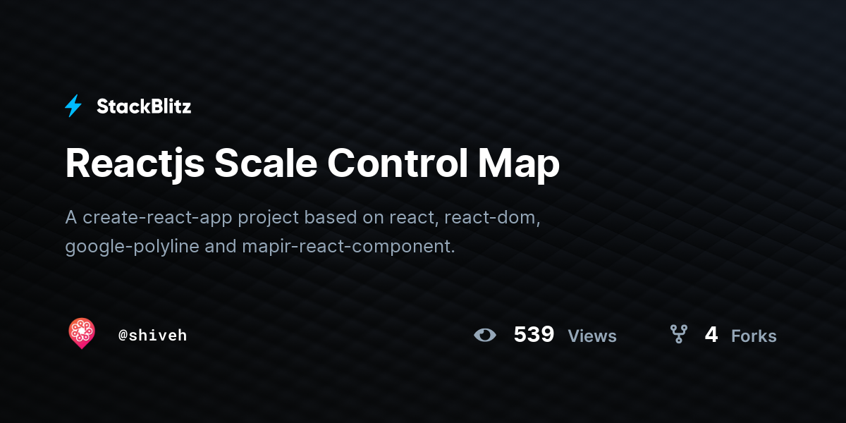 Reactjs Scale Control Map - StackBlitz