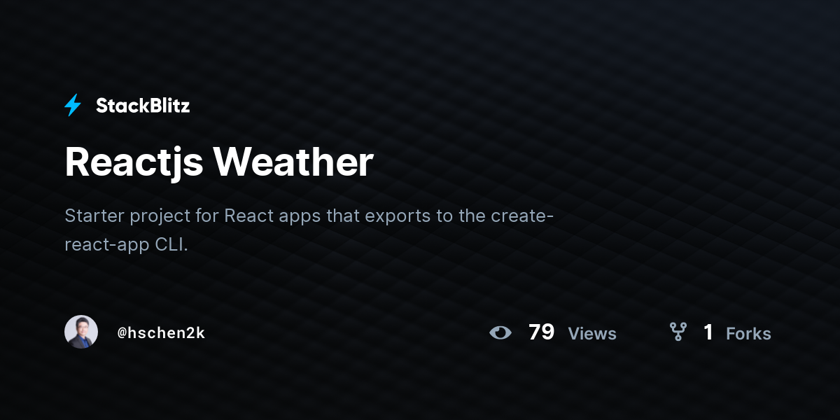 Reactjs Weather - StackBlitz