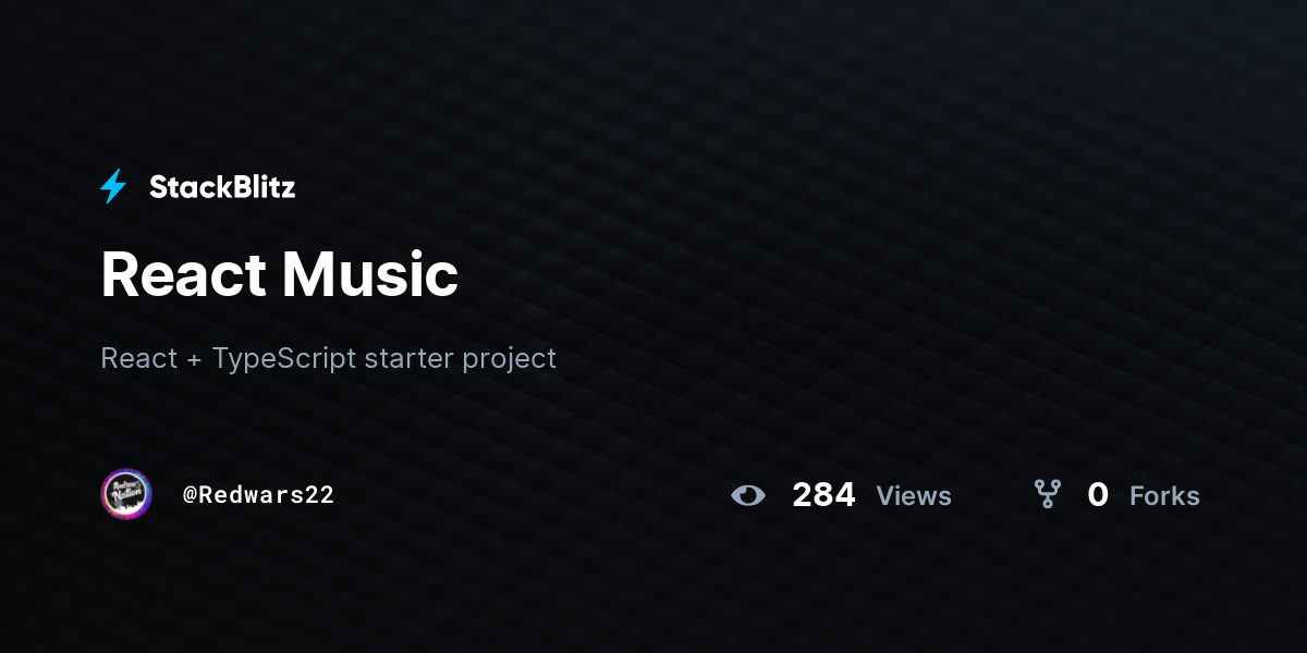 React Music - StackBlitz