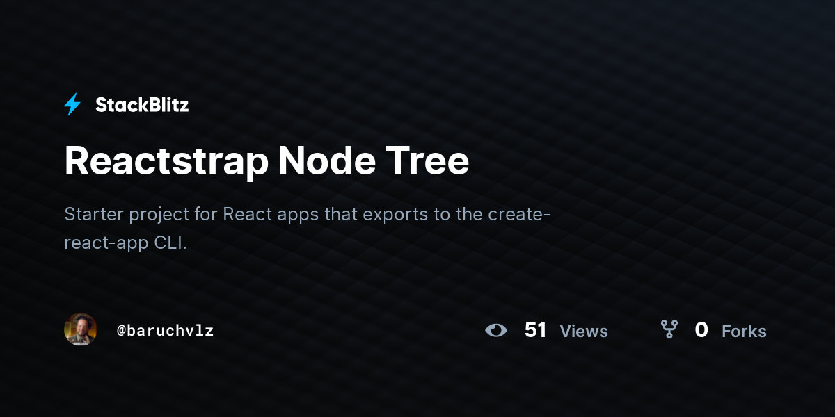 Reactstrap Node Tree - StackBlitz