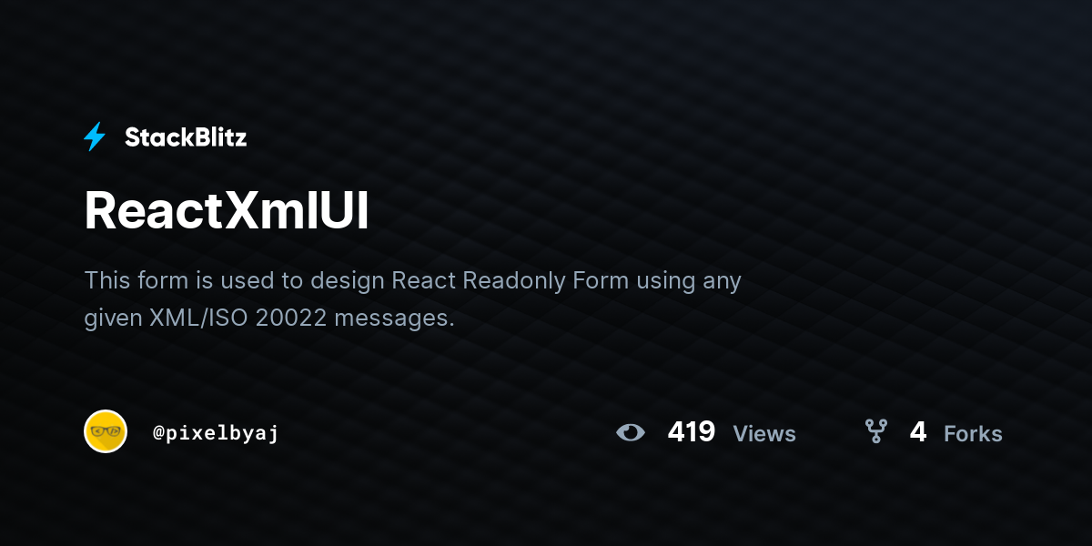 ReactXmlUI - StackBlitz