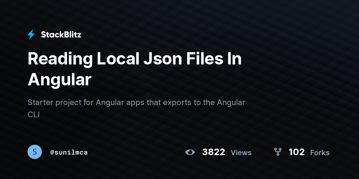 Reading Local Json Files In Angular - StackBlitz