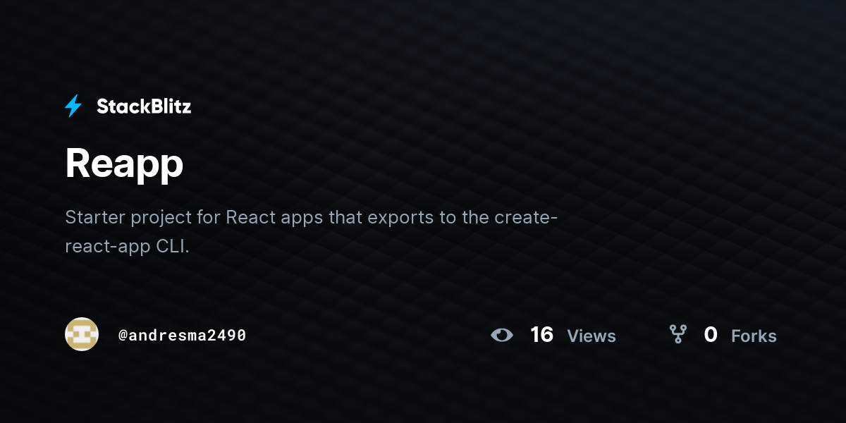 Reapp - StackBlitz