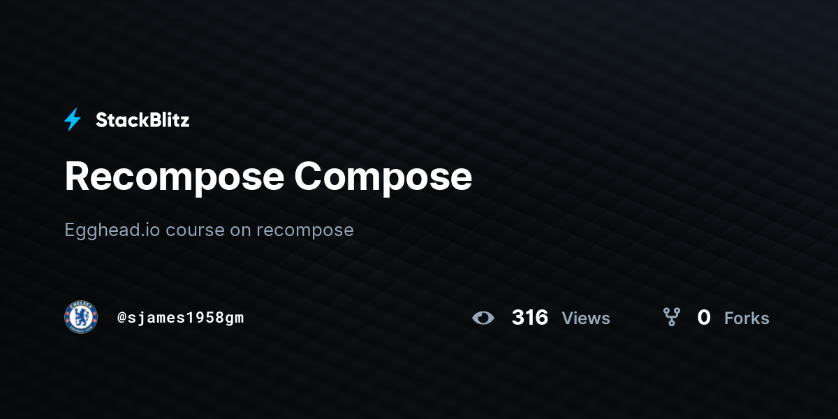 Recompose Compose - StackBlitz Recompose Compose - StackBlitz