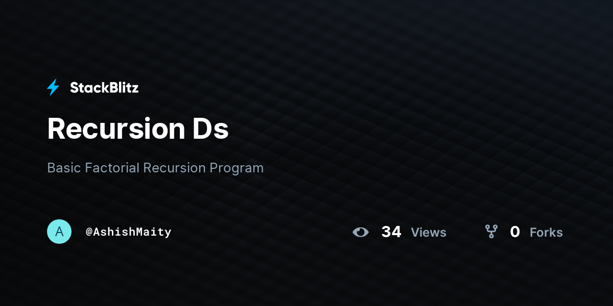 Recursion Ds - StackBlitz