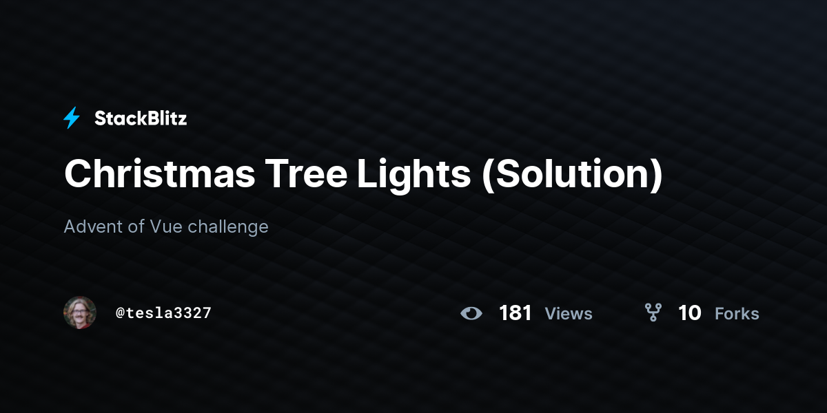 Christmas Tree Lights (Solution) - StackBlitz
