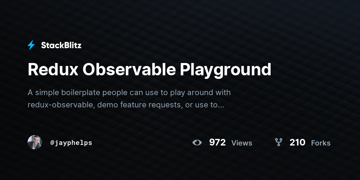 Redux Observable Playground - StackBlitz Redux Observable Playground - StackBlitz