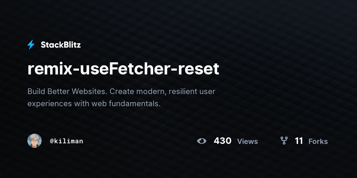remix-useFetcher-reset - StackBlitz remix-useFetcher-reset - StackBlitz