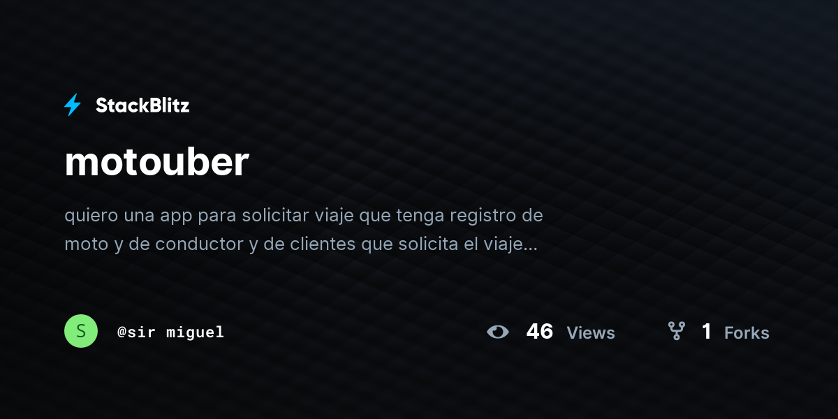 motouber - StackBlitz