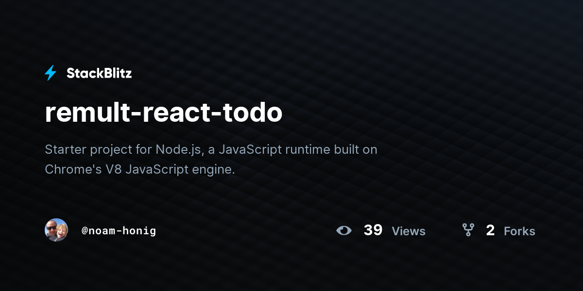 remult-react-todo - StackBlitz remult-react-todo - StackBlitz