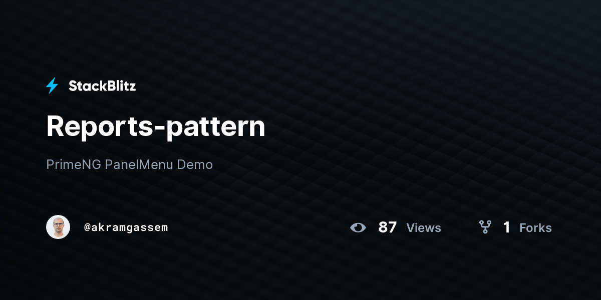 Reports-pattern - StackBlitz