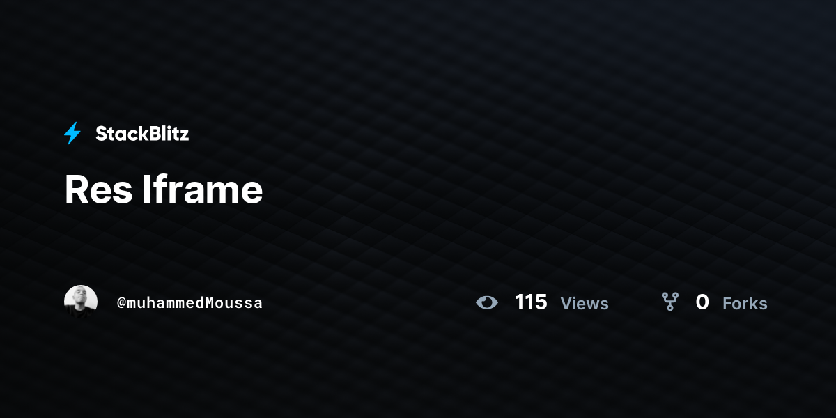 Res Iframe - StackBlitz