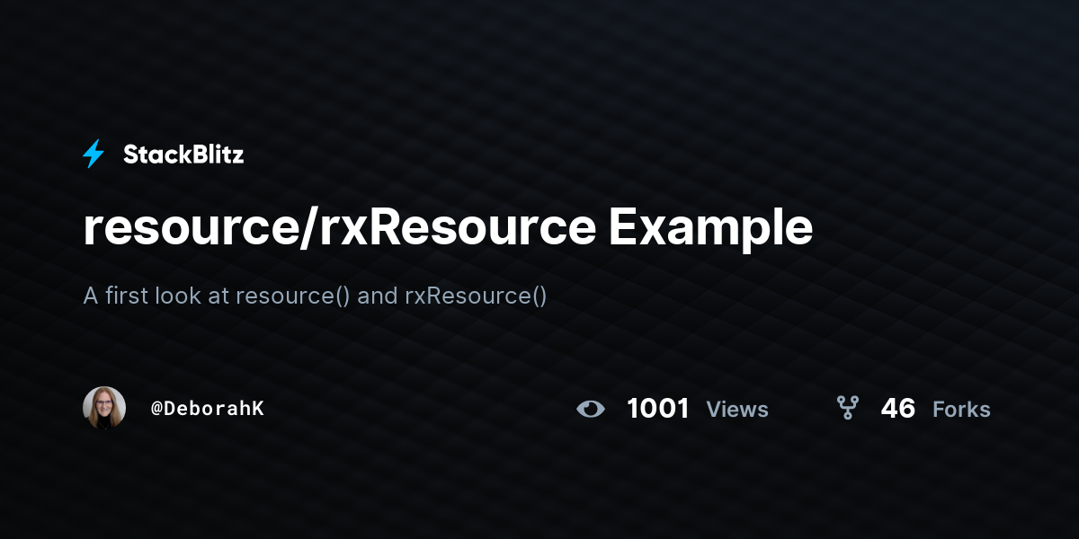 resource/rxResource Example - StackBlitz