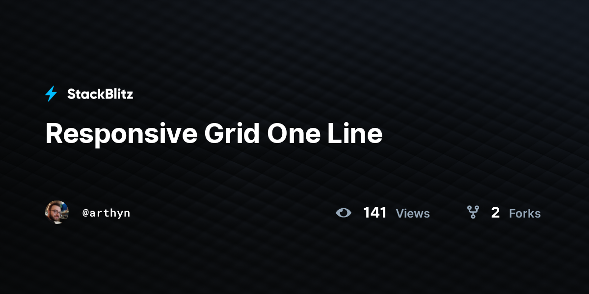 Responsive Grid One Line - StackBlitz