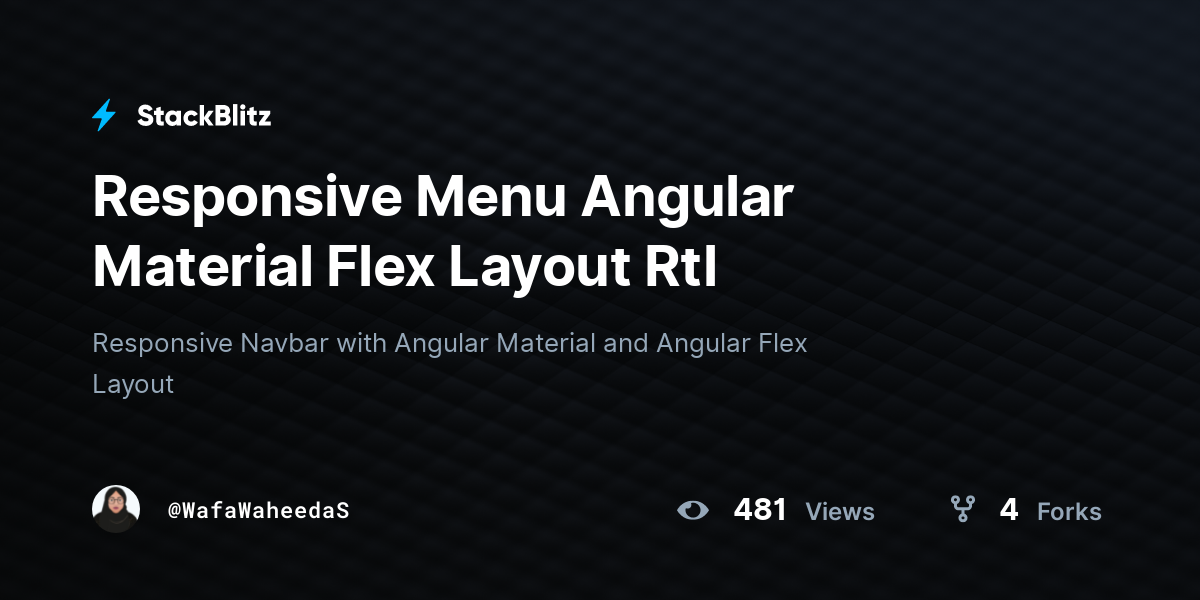Responsive Menu Angular Material Flex Layout Rtl - StackBlitz