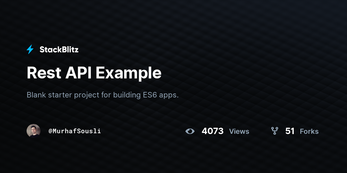 Rest API Example - StackBlitz