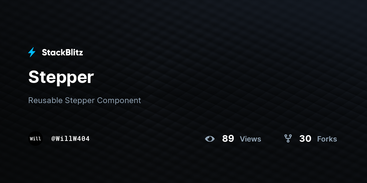 Stepper - StackBlitz