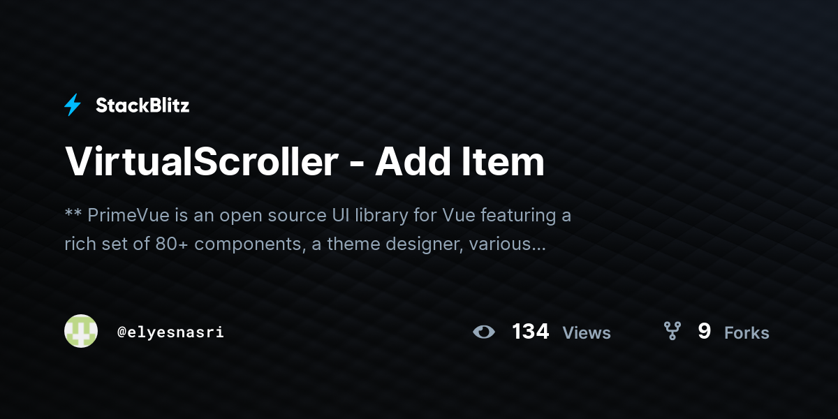 VirtualScroller - Add Item - StackBlitz