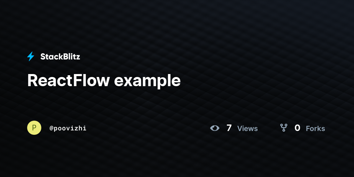 ReactFlow example - StackBlitz