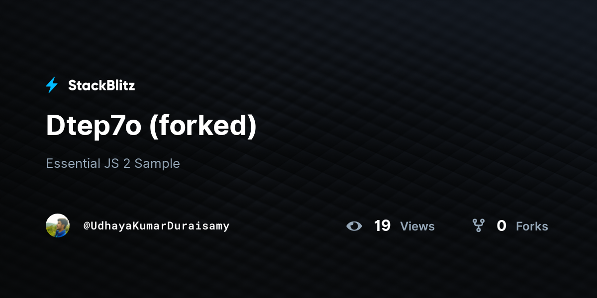 Dtep7o (forked) - StackBlitz