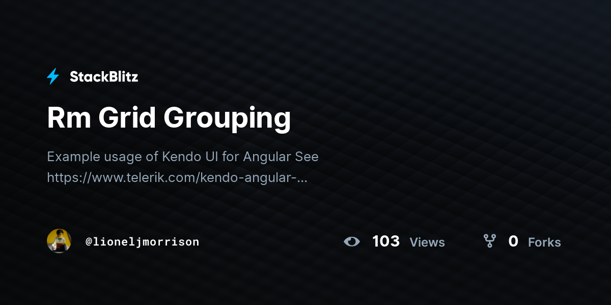 Rm Grid Grouping - StackBlitz