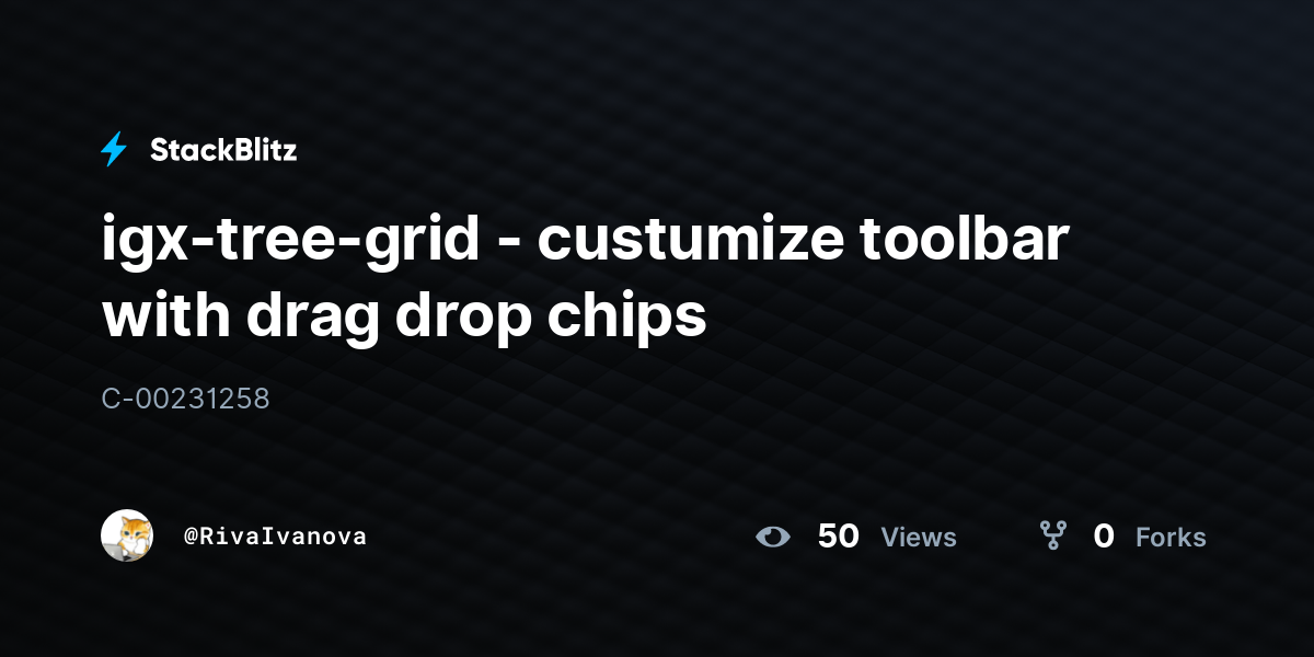 igx-tree-grid - custumize toolbar with drag drop chips - StackBlitz