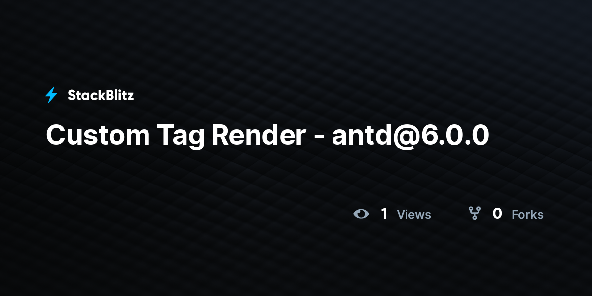 Custom Tag Render - antd@6.0.0 - StackBlitz