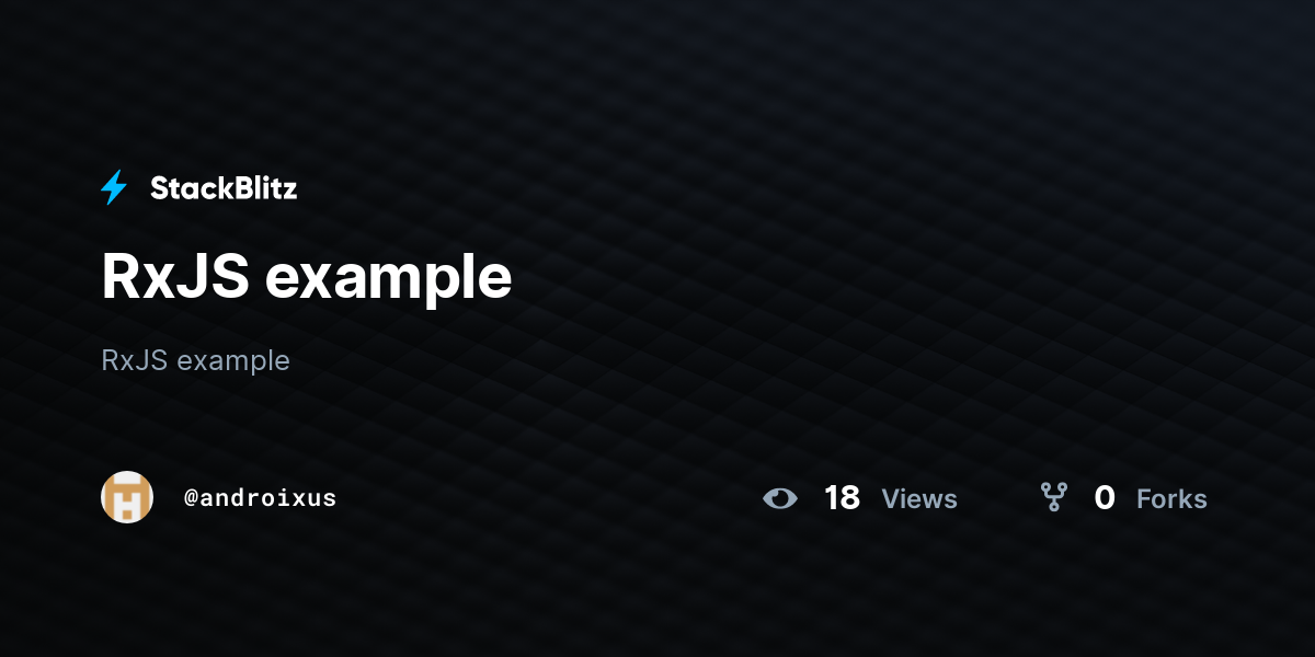 RxJS example - StackBlitz