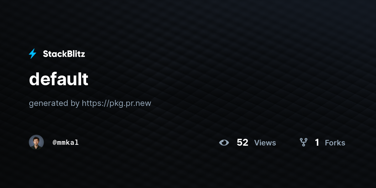 default - StackBlitz