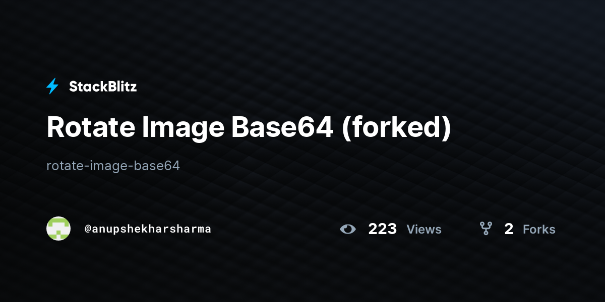 Rotate Image Base64 (forked) - StackBlitz Rotate Image Base64 (forked) - StackBlitz