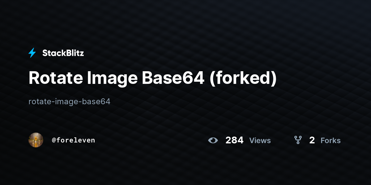Rotate Image Base64 Forked Stackblitz
