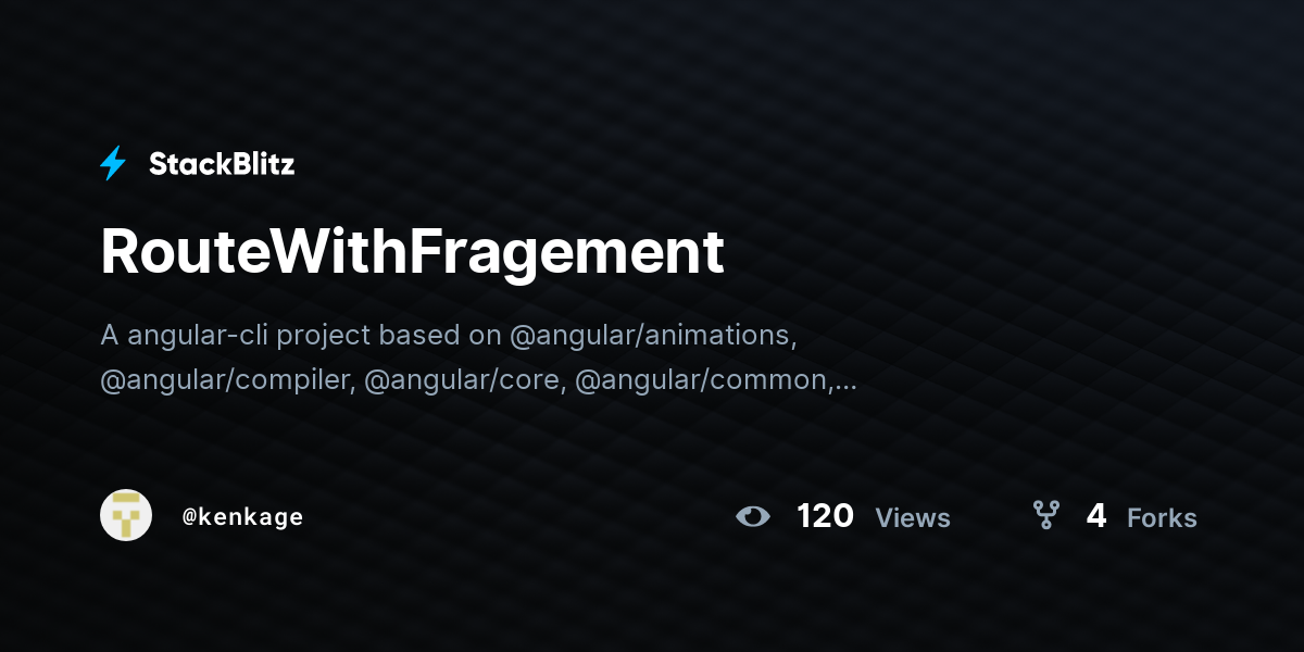 RouteWithFragement - StackBlitz