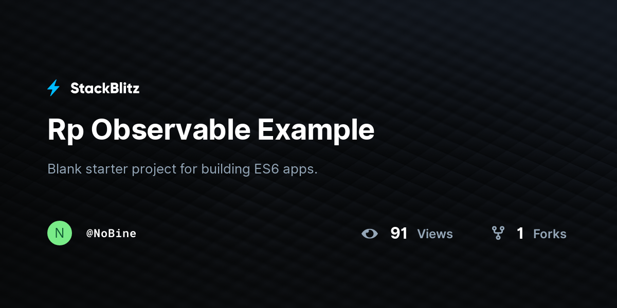 Rp Observable Example - StackBlitz