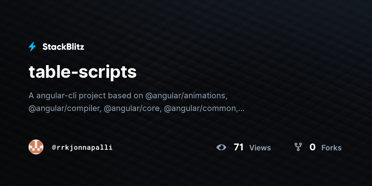 table-scripts - StackBlitz