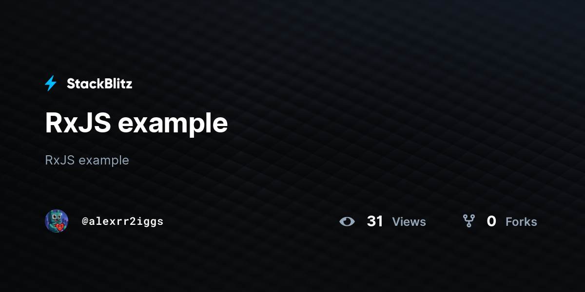 RxJS example - StackBlitz